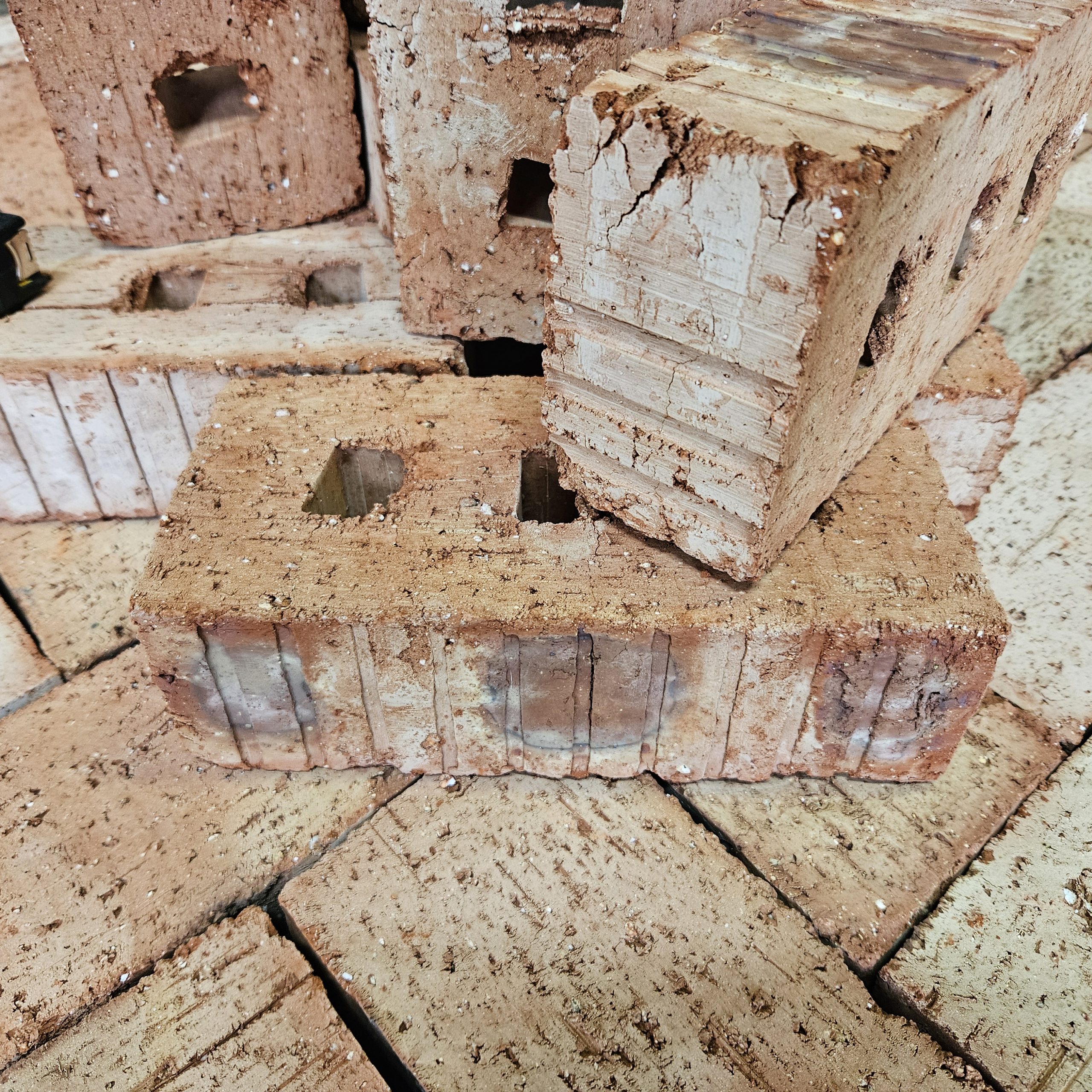 Clay Stock Brick (Perforated) - Brick Tile Shop